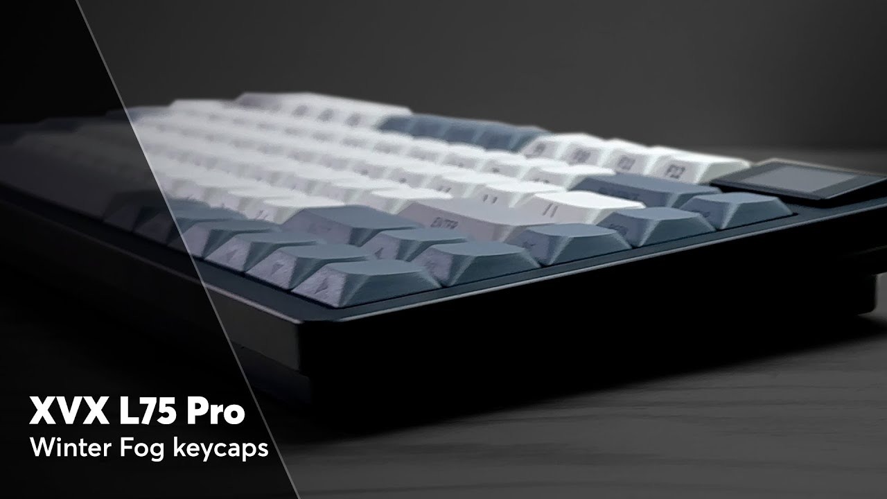 XVX L75 Pro Low-Profile Keyboard Sound Test | XVX Winter Fog Keycaps ...
