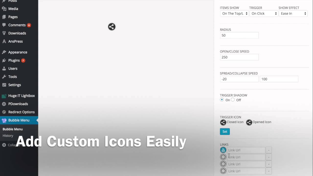 WordPress Circular Menu Plugin (Social Share) - YouTube