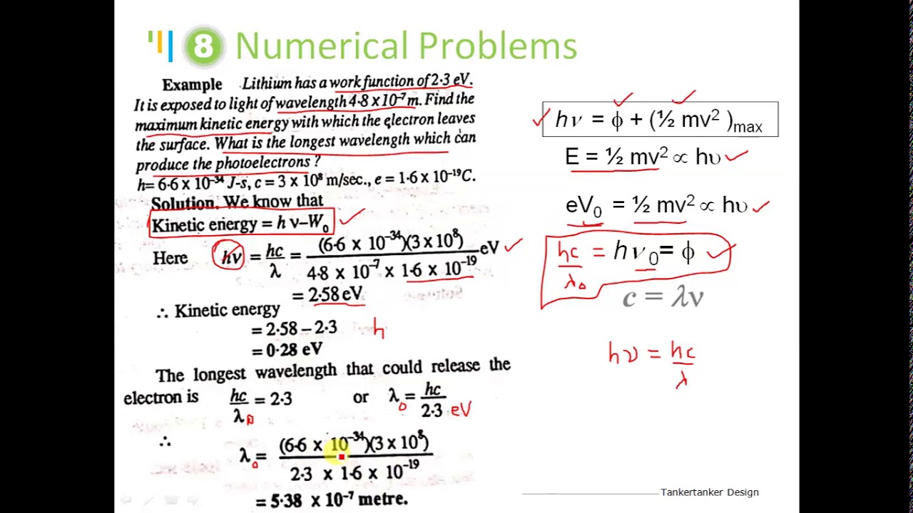 Numerical Problems On Photoelectric Effect - YouTube