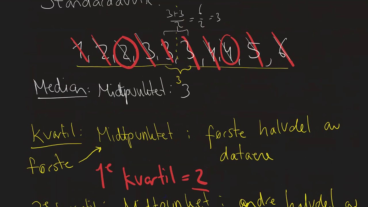 Variasjonsbredde kvartiler og boksplott - YouTube