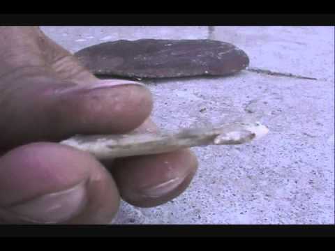 Making a bone arrowhead - YouTube