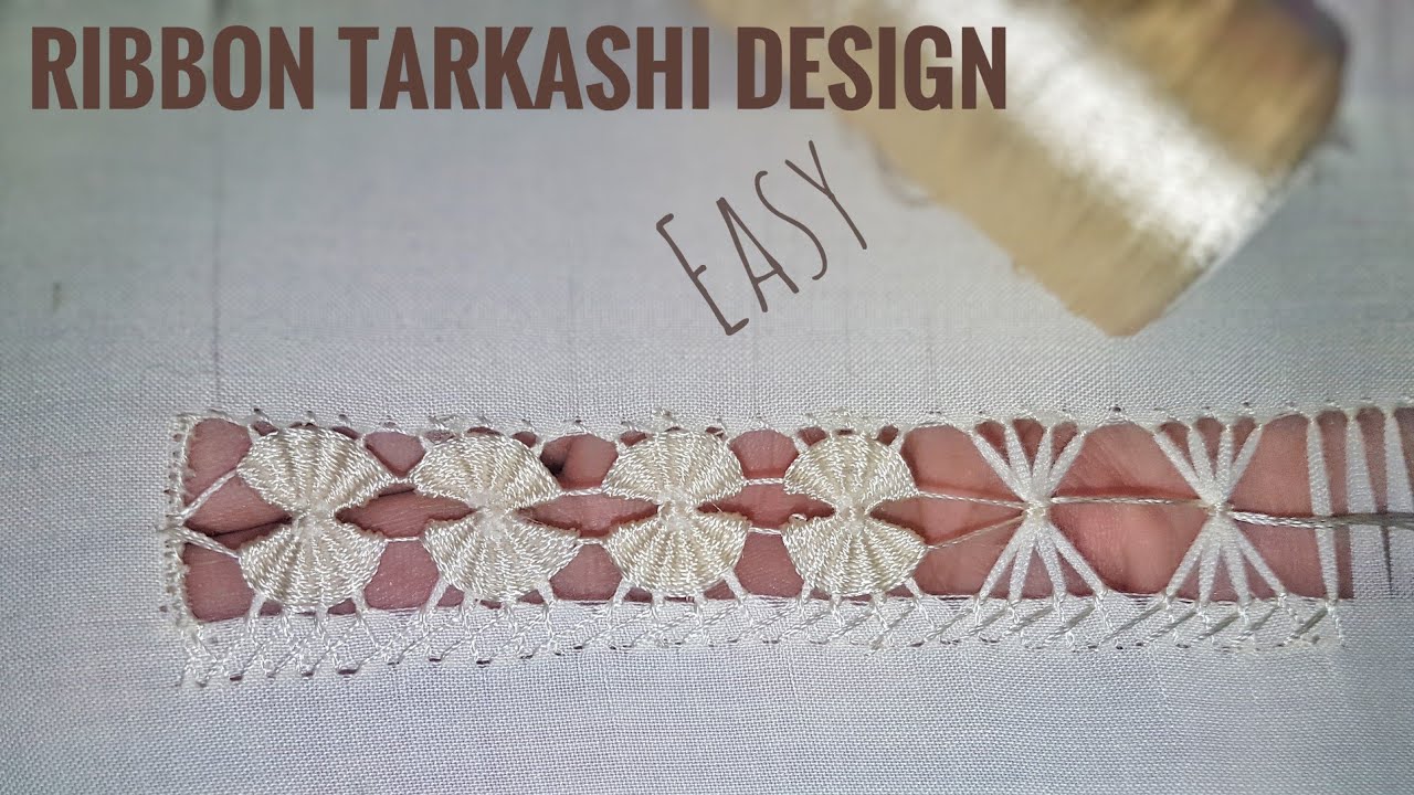 Ribbon Stylish Tarkashi Embroidery design,New design,#ribbon # ...