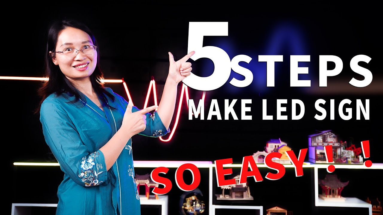 5 Steps to make your own LED Sign --Colorful background is so easy ...