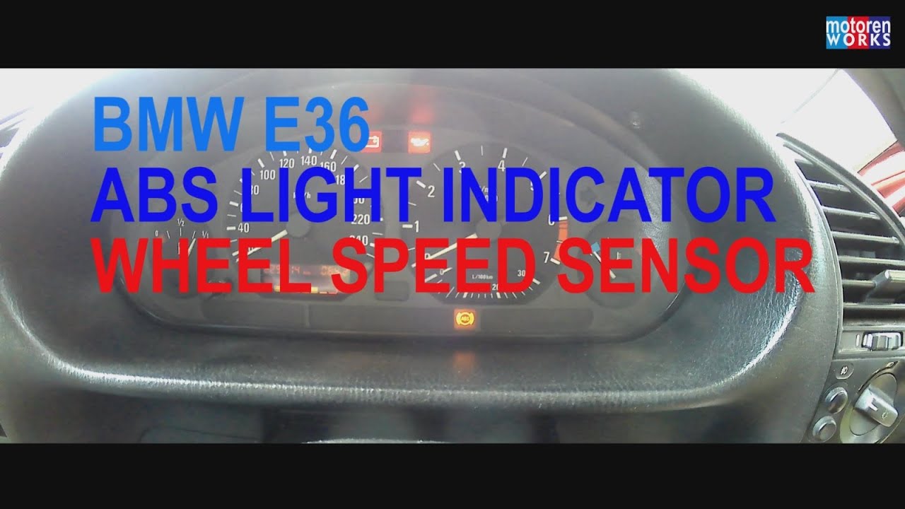 ABS light indicator and wheel speed sensor BMW E36 - YouTube