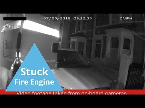 Footage of a fire engine getting stuck forcing them to carry out their ...