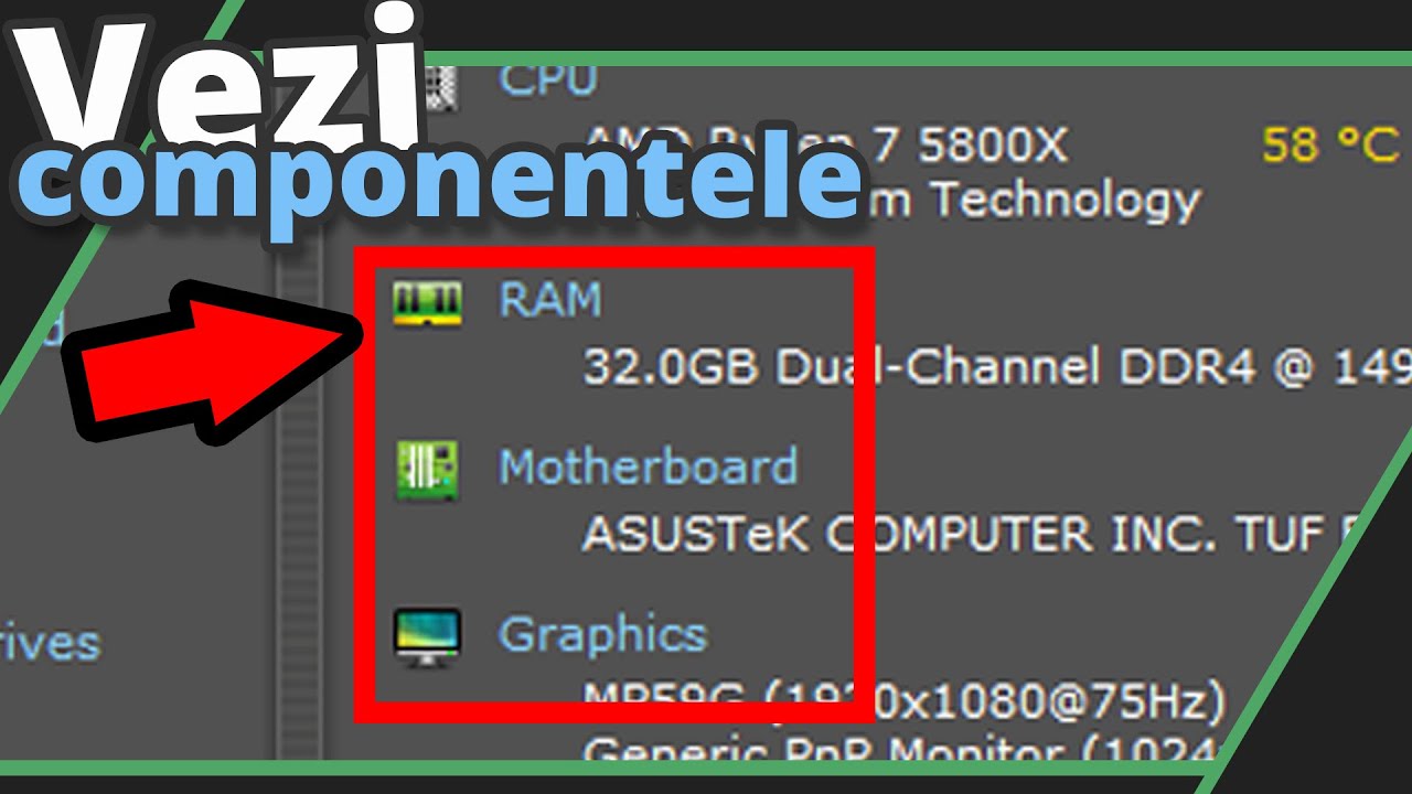Cum vezi componentele calculatorului in windows - YouTube