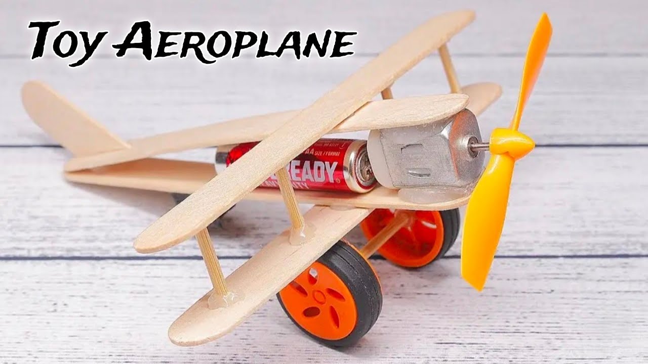How to make aeroplane with DC motor | Toy Aeroplane - YouTube