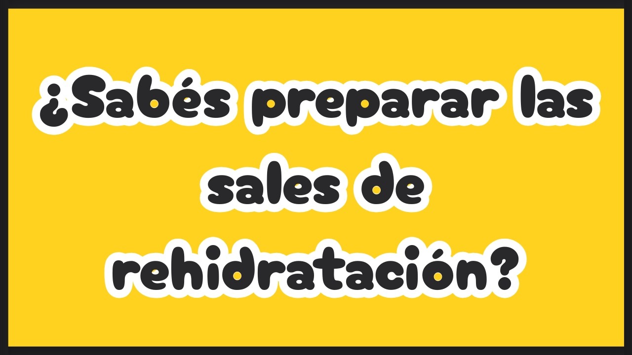 ¿Qué es la rehidratación oral? - YouTube