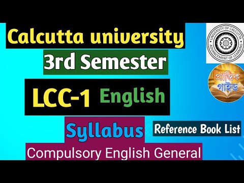 ba 3rd Semester English General LCC-1 Syllabus//cu Sem-3 LCC-1 English syllabus & Reference ...