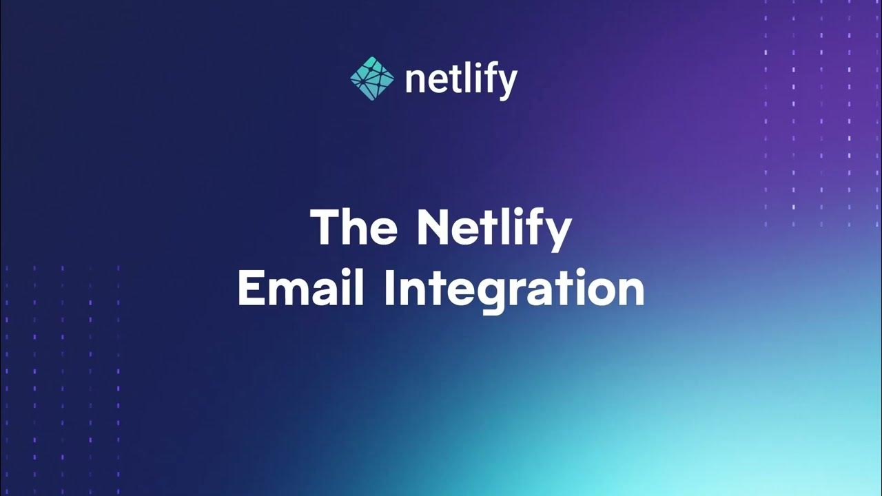 Netlify email integration - YouTube