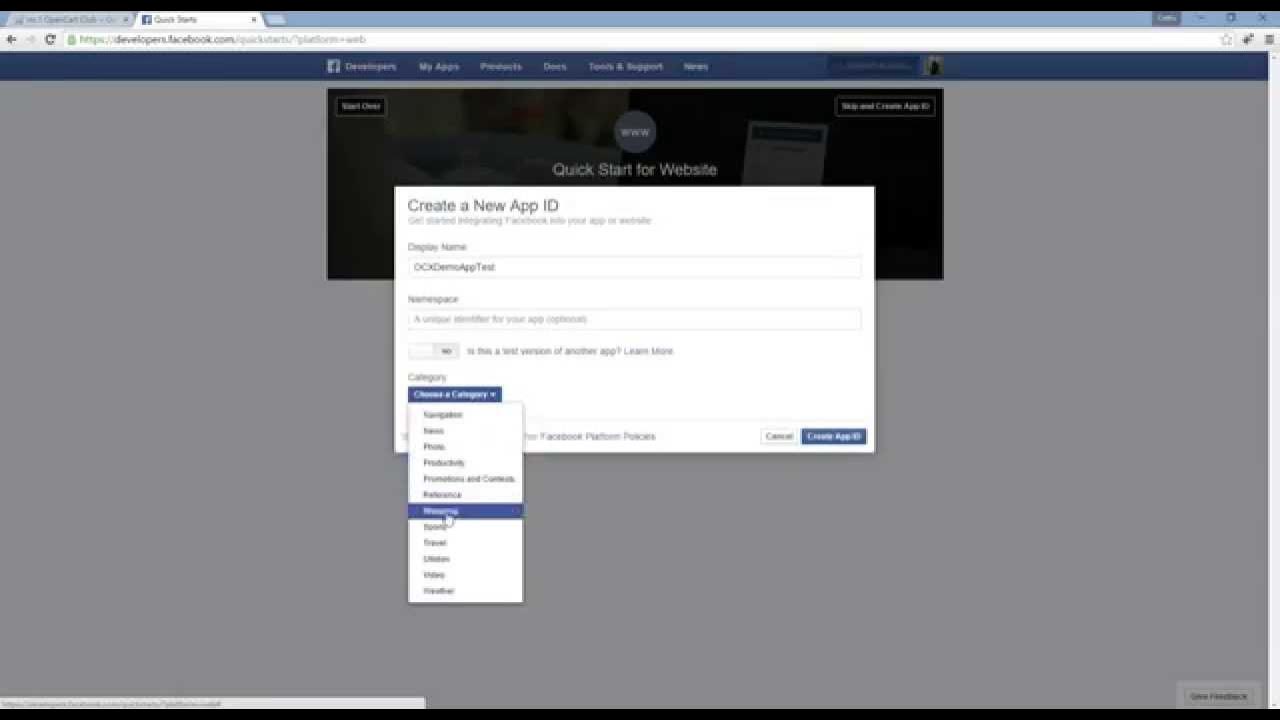 How to create Facebook Application - Step by Step - YouTube