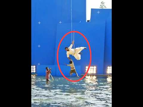 RRR Movie Shooting VFX | Train Explosion | Ram Charan | NTR #shorts