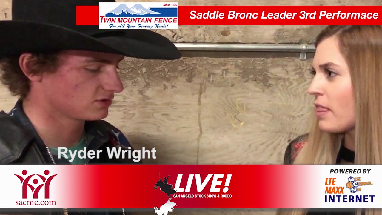 Saddle Bronc rider Ryder Wright-85.5 ride during the 3rd Performance of ...