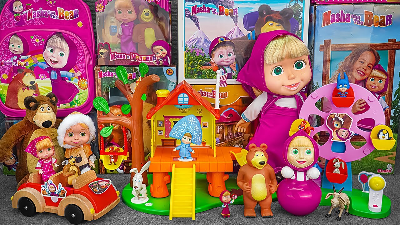 92 Minutes of Satisfying ASMR Unboxing | Adorable Masha and The Bear ...