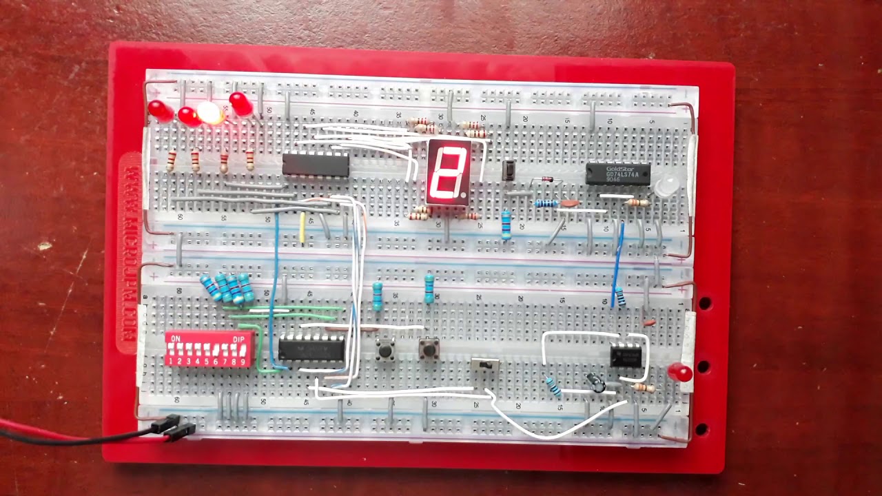 Circuito contador 74LS192 con señales especiales - YouTube