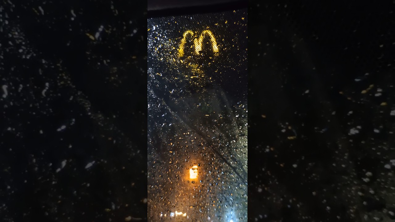 ASMR 🚙 RAIN on the WINDSHIELD ☔ #mcdonalds #shorts - YouTube