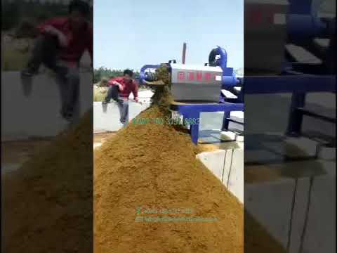 Organic manure solid liquid separation equipment processing - YouTube