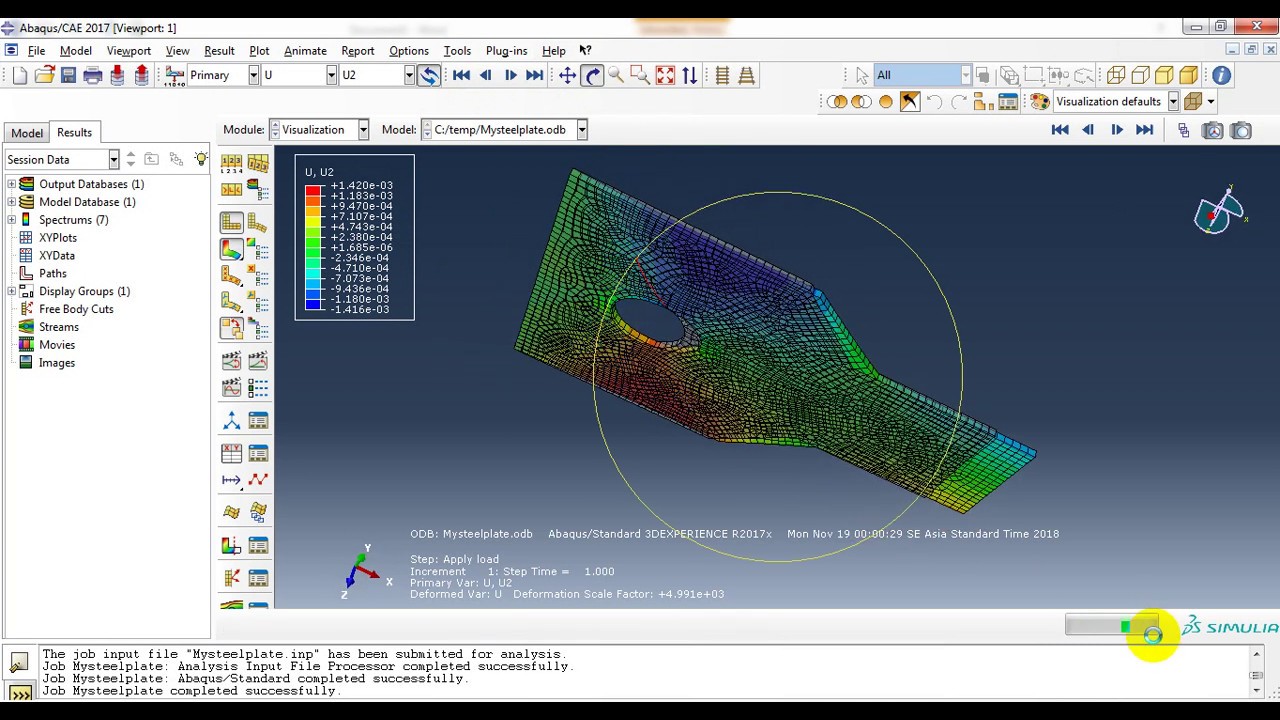 Learn ABAQUS Steel Plate Tutorial Beginner 02 - YouTube