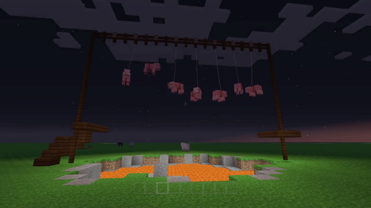 Minecraft Hanging Pig Bridge - YouTube