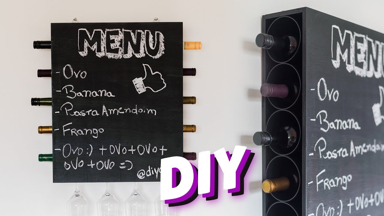 DIY - ADEGA LOUSA | Simples e Multifuncional - YouTube