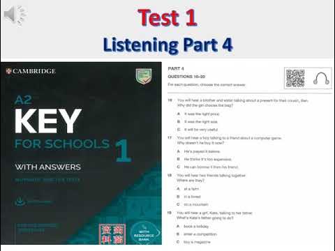 A2 Key for school 1- Test 1 Listening part 4 pptx - YouTube
