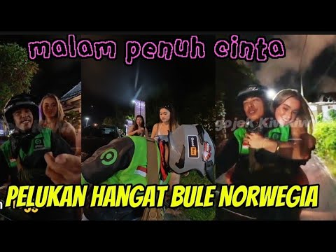 Pelukan hangat bule cantik dari Norwegia - ojol bali
