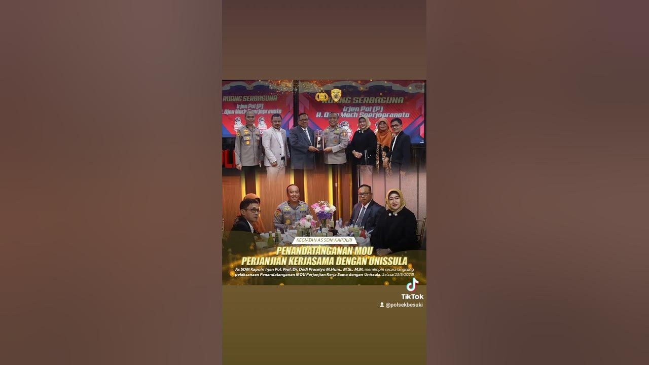 Kegiatan As SDM Kapolri pada pelaksanaan Penandatanganan MOU - YouTube