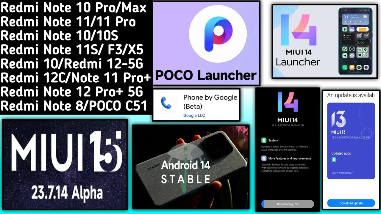 MIUI 15 India Update/Redmi Note 10S/Note 8 MIUI 14/Android 14 Stable ...