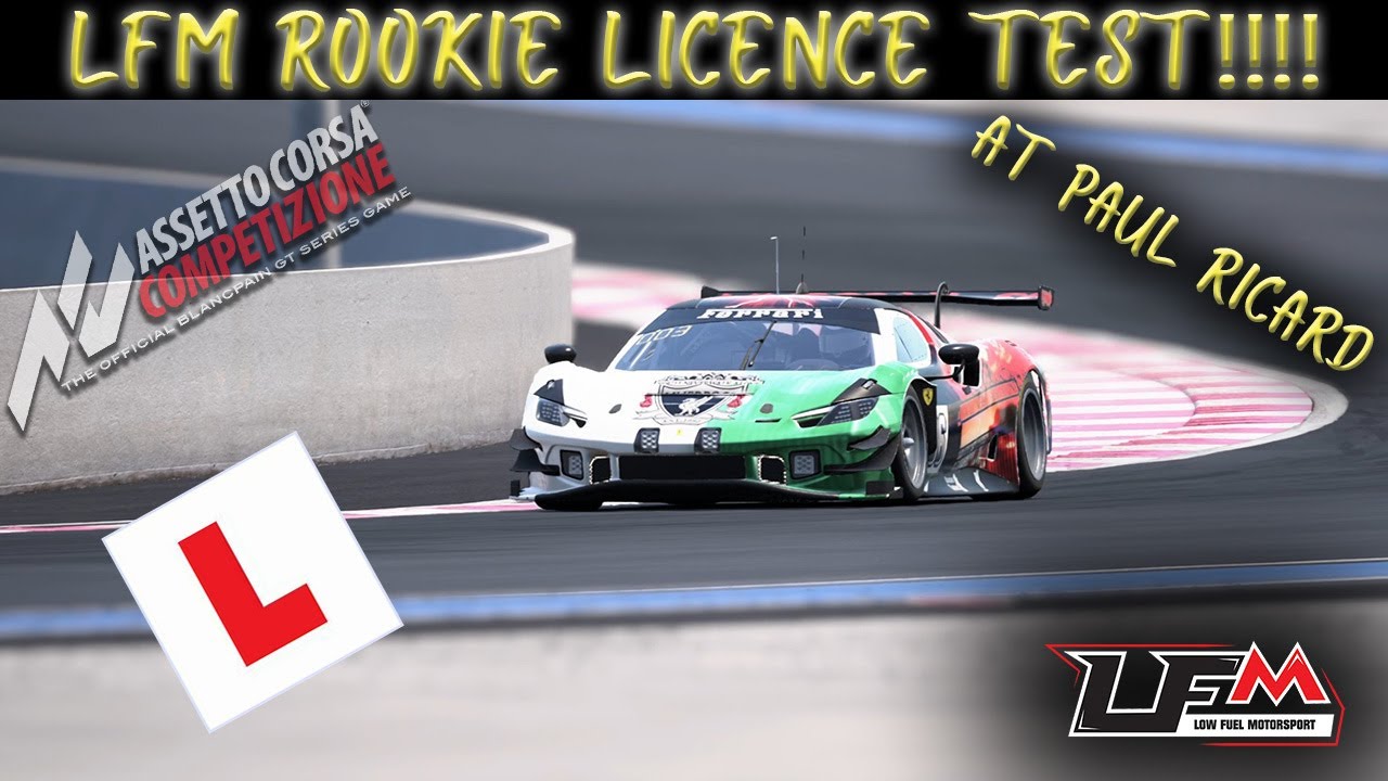 Earning My LFM Rookie License at Paul Ricard on Assetto Corsa ...