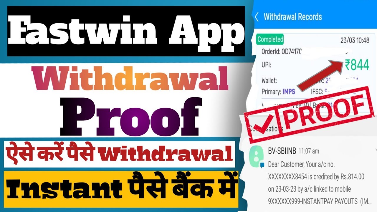 Fastwin App Payment Proof Live | How to withdraw money from fastwin app ...