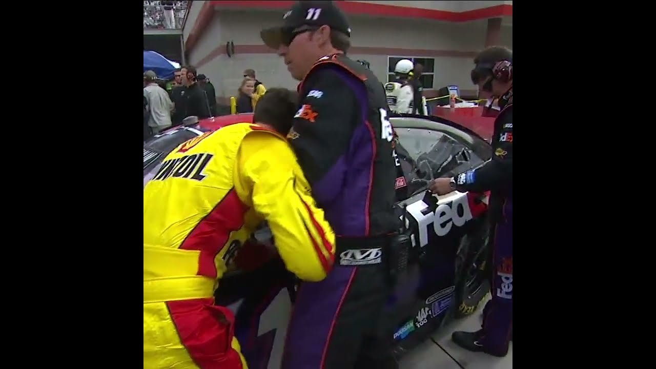 Denny Hamlin and Joey Logano FIGHT at Bristol! | #shorts | NASCAR - YouTube