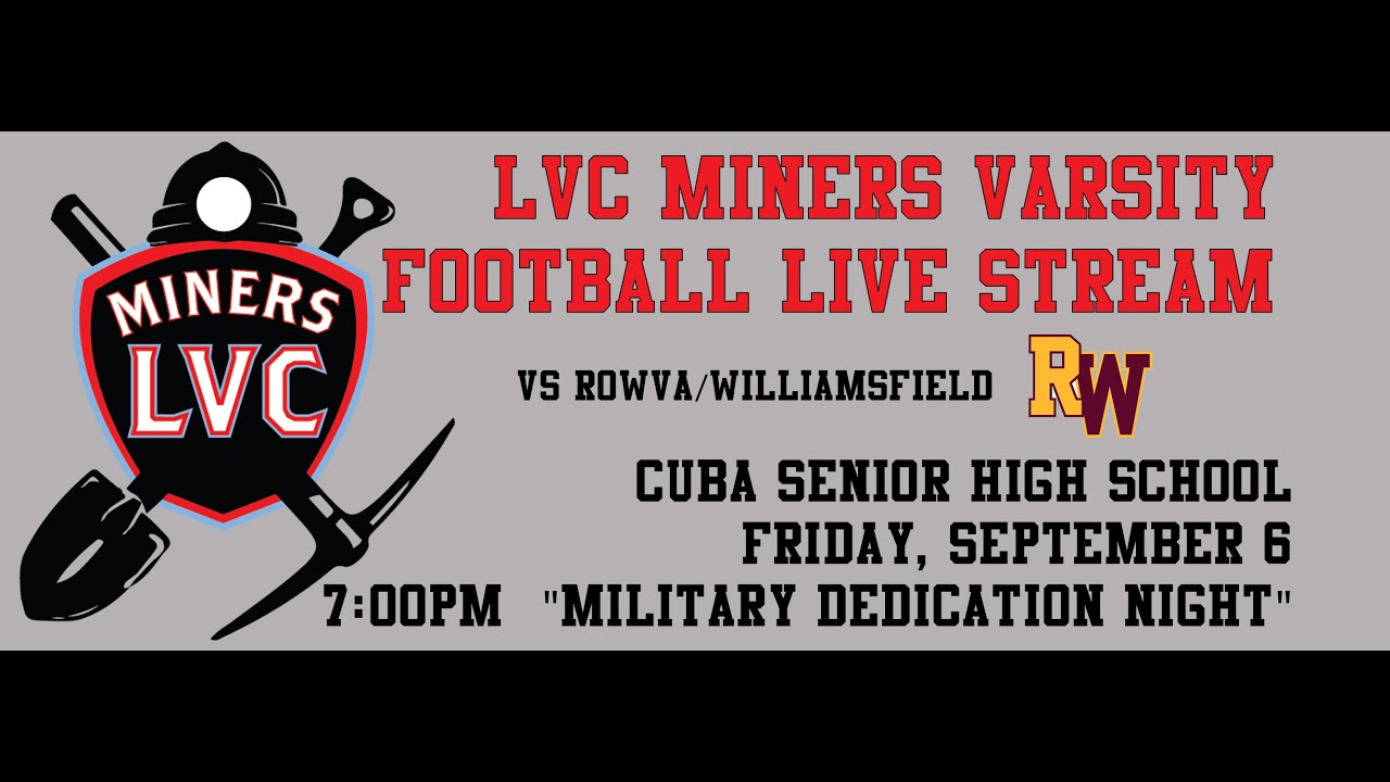 LVC Miners Varsity Football (vs ROWVA/Williamsfield) - YouTube