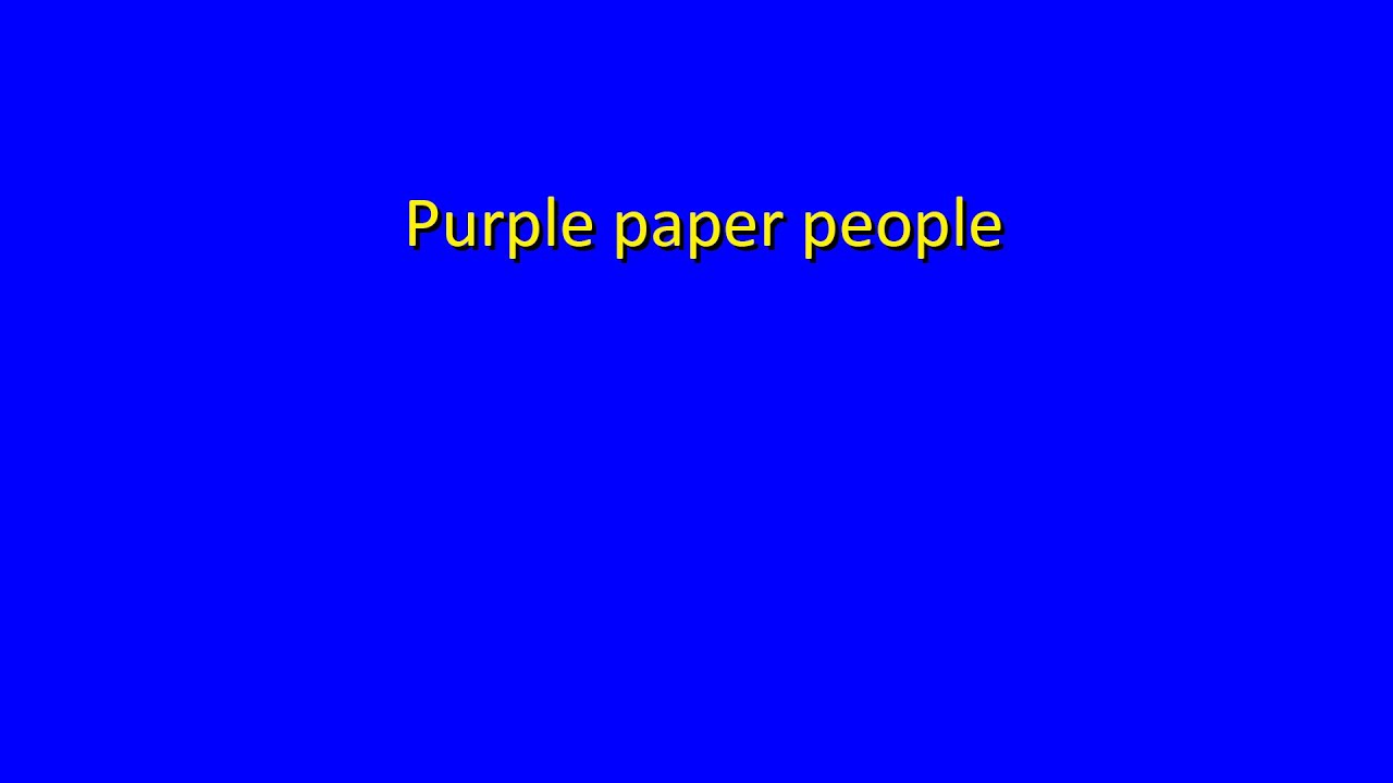 How fast can you say Tongue Twister 114: Purple paper people - YouTube