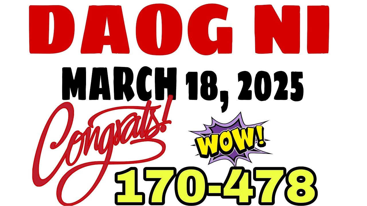 DAOG NI MARCH 18, 2025 CONGRATS 170 478 - YouTube