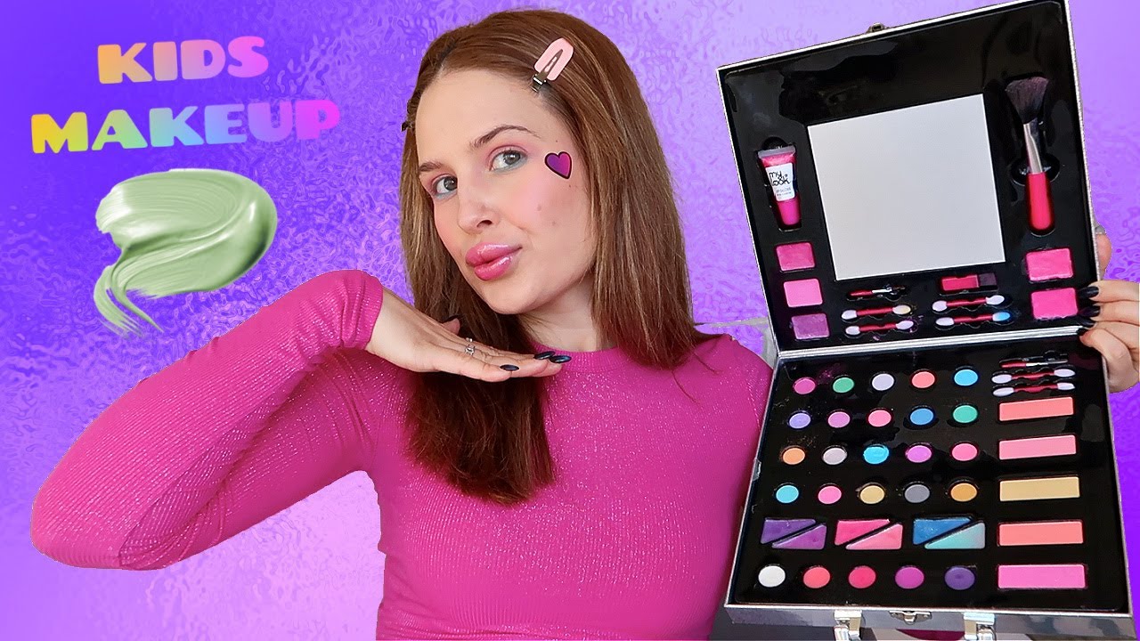 Full Face Using Only KIDS MAKEUP Challenge! - YouTube