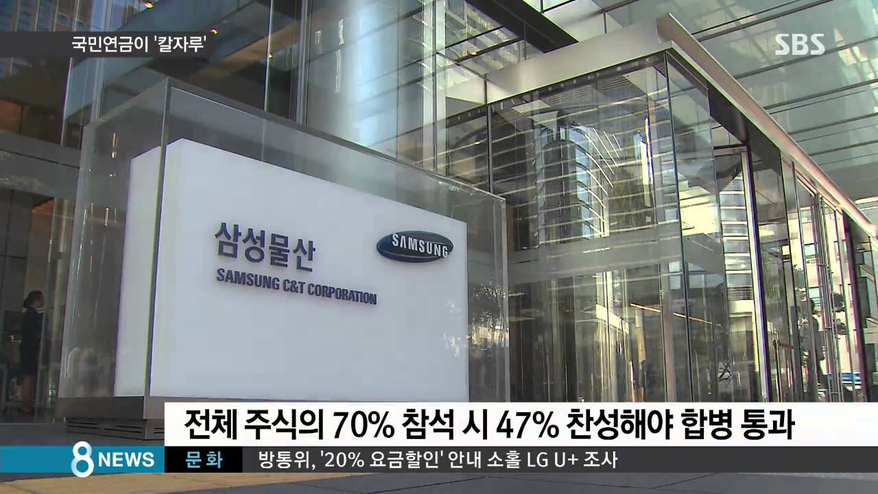 [경제] 삼성, 엘리엇과 소송 완승…국민연금이 '칼자루' (SBS8뉴스|2015.07.07) - YouTube
