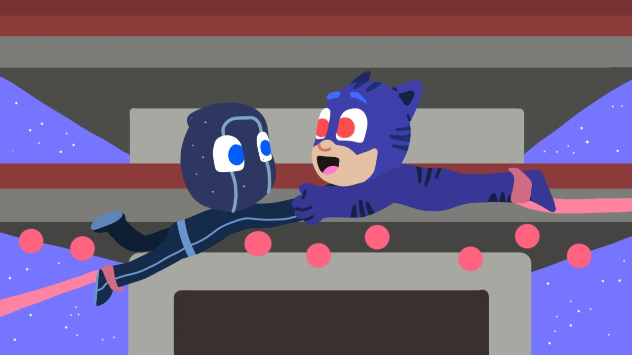 PJ Masks Floor is Lava with Night Ninja and Catboy - YouTube