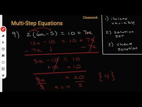 Solving Multi-Step Equations | Distributive Property, Combining Like ...