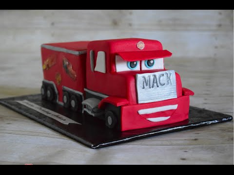 Sculpted Mack from Disney Cars Cake Tutorial - YouTube
