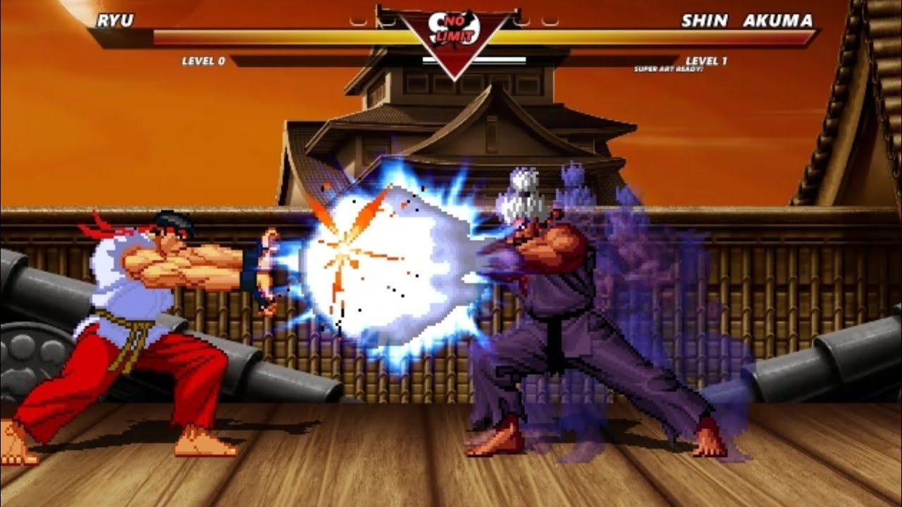 RYU vs SHIN AKUMA - High Level Insane Fight ! - YouTube