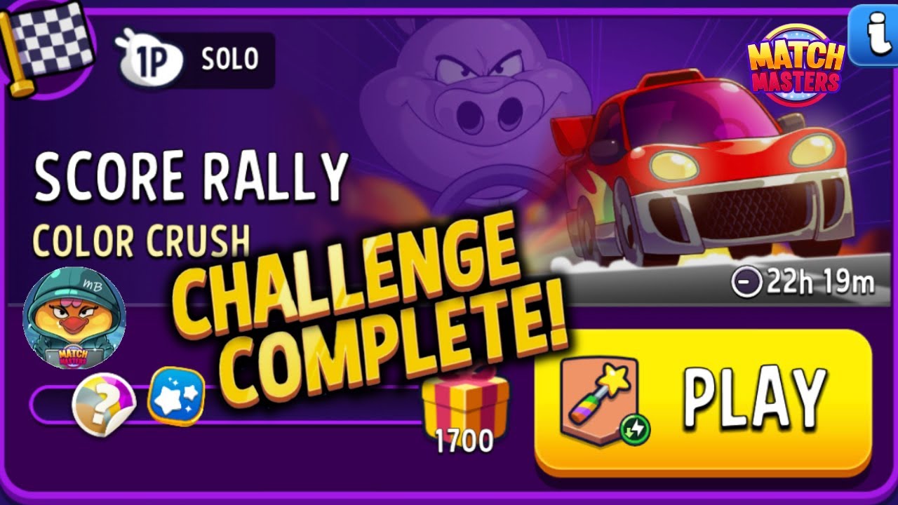 Solo Challenge Score Rally Color Crush + booster cost 1 less 1700 ...