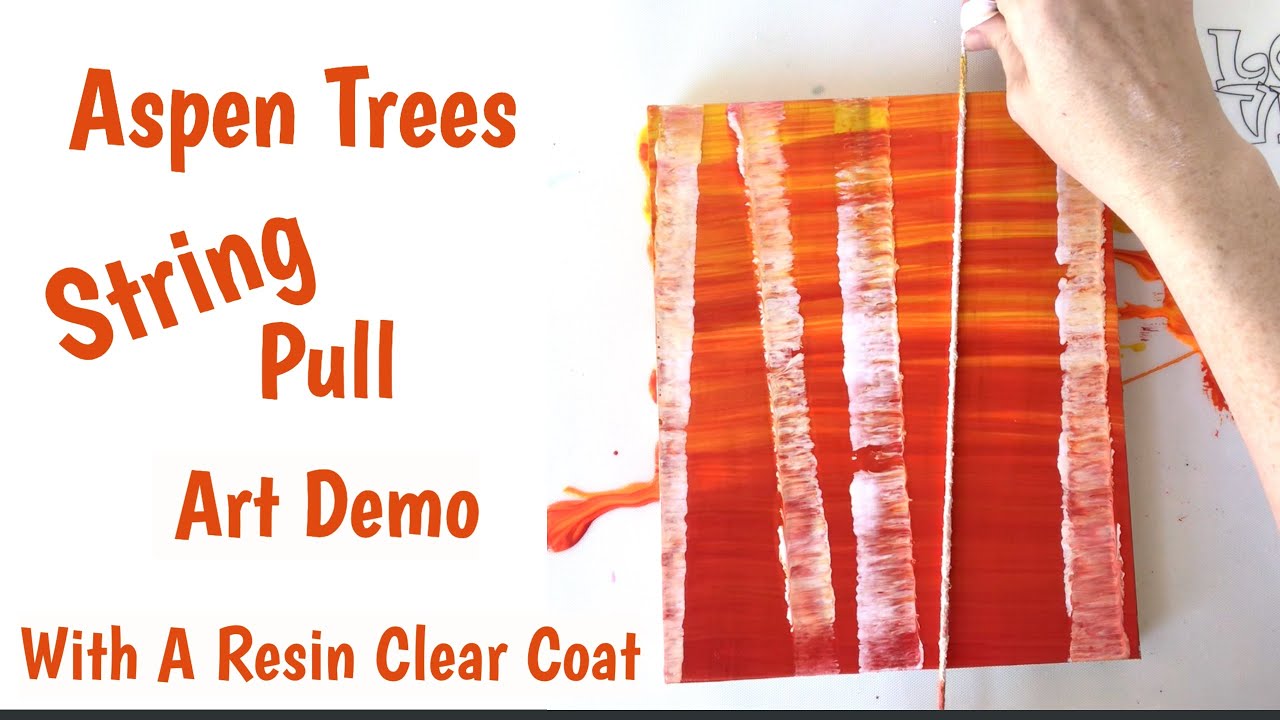 EASY String Pull Painting | Acrylic Painting Art Technique | Birch ...