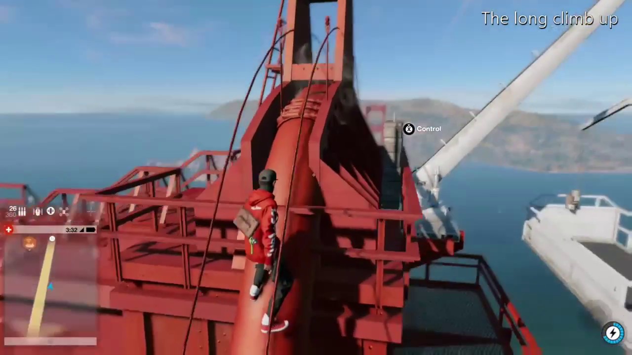 Climbing the Golden Gate Bridge {Watchdogs 2} - YouTube