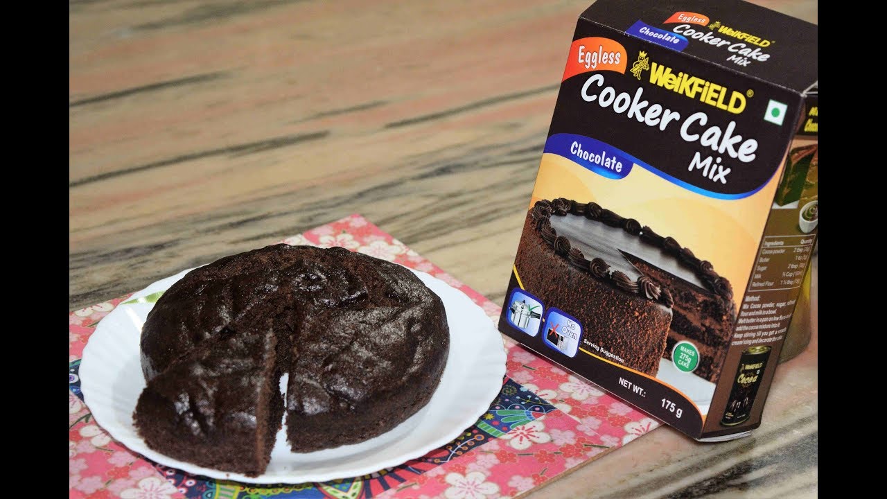 Weikfield cake mix | cake mix recipe | choco cake | pressure cooker ...