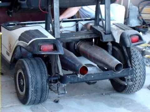 jet golf cart turbine engine, testla model s - YouTube