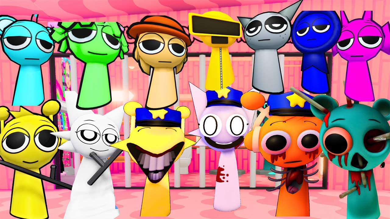 SPRUNKI SPLANKI FAMILY TEAM COMPILATION! ALL CHARACTERS! BARRY'S PRISON ...