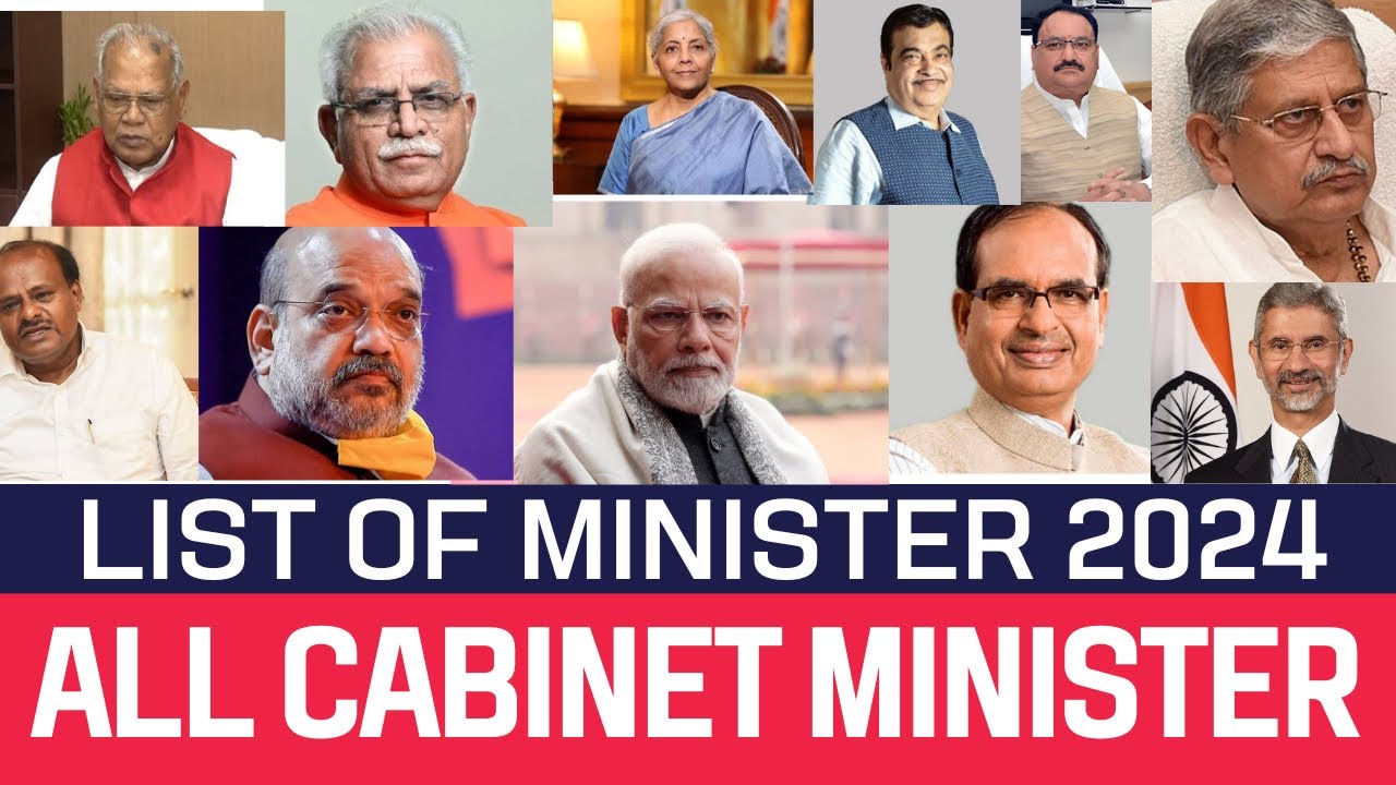 Cabinet Ministers of India 2024 ||List of all Cabinet Minister of India ...