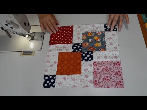 Bloco em Patchwork #retalhos, super fácil 🔥 - YouTube