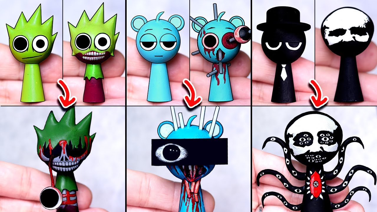 Making SPRUNKI Phase 3 Sky OWAKCX Black Sculptures Timelapse - YouTube