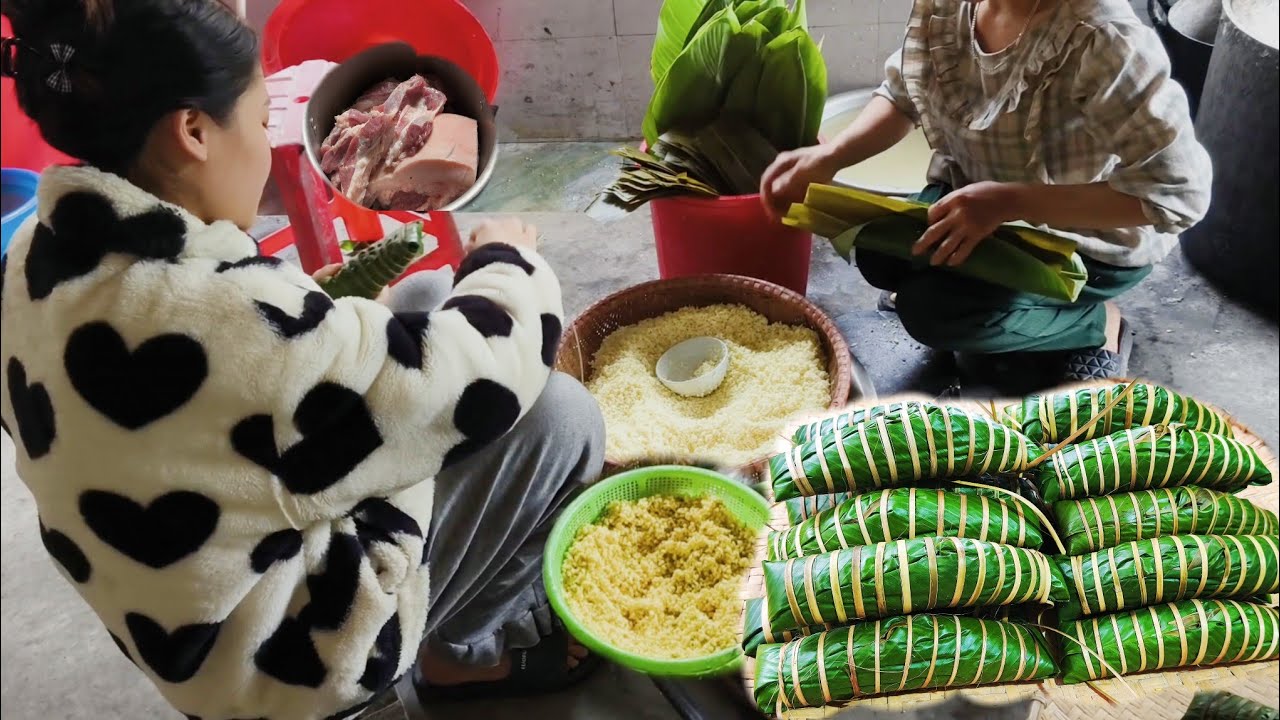 Making Chung cake of ethnic minorities in the mountainous region during ...
